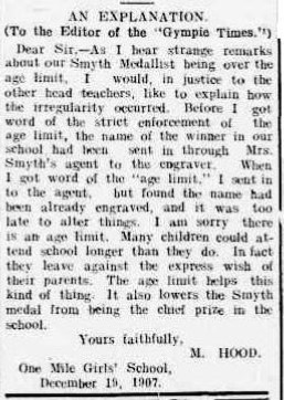 The Smyth Medal – Gympie Regional Memories