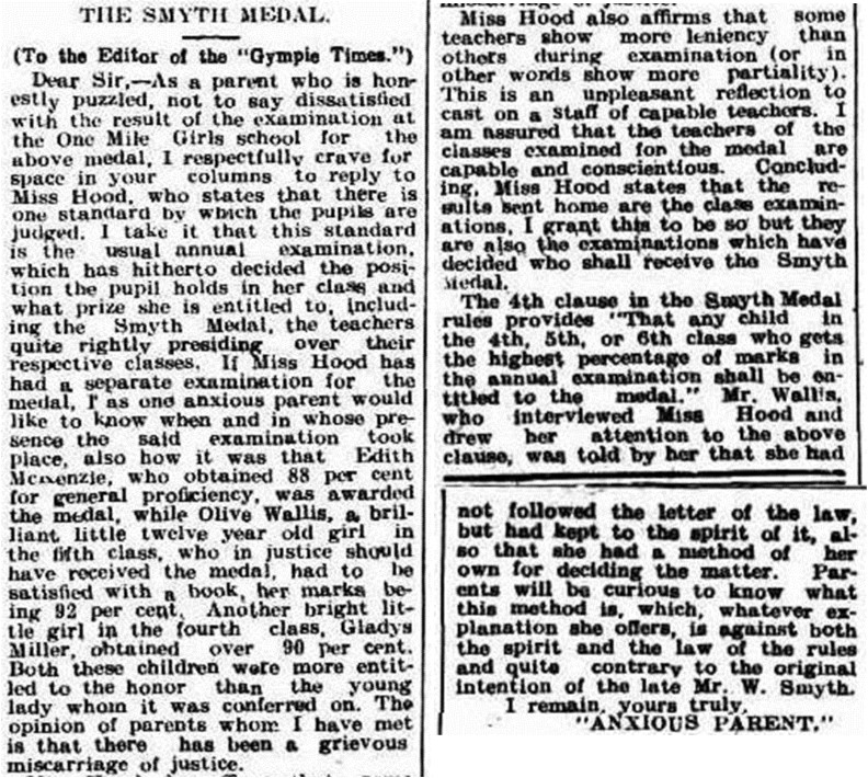 The Smyth Medal – Gympie Regional Memories