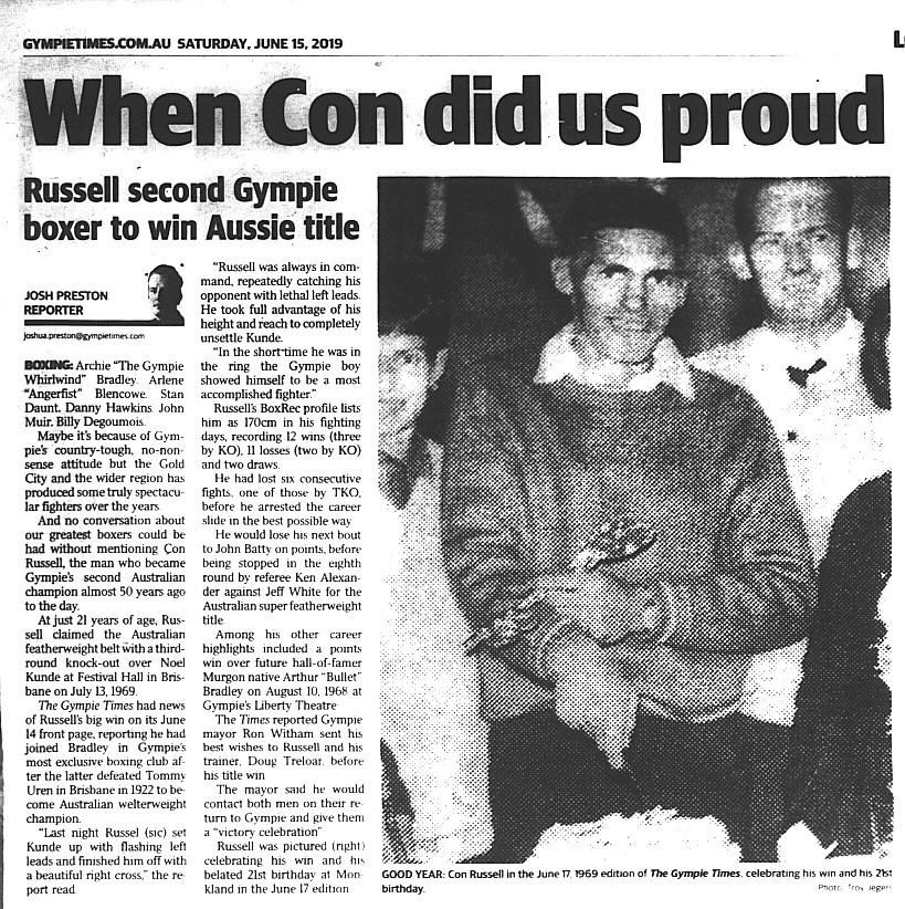 Boxing in Gympie – Gympie Regional Memories